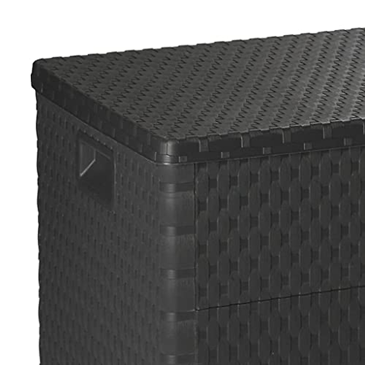 loibinfen Patio Storage Box Anthracite 47.2"x22"x24.8" PP Rattan Patio Garden Outdoor Storage Container for Toys, Furniture Deck box (Weight:24.47 lbs)