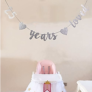 StarsGarden Glitter 25 Years Loved Banner – It's My Fabulous 25th Banner -25th Birthday Banner Decorations - Cheers to 25 Years Milestone Happy Birthday Decorations(Silver 25)