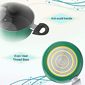 Aluminum Alloy Non-Stick Cookware Set, Pots and Pans - 8-Piece Set (Green)