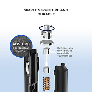 HKY DC Adapter Compatible with Jackery Portable Power Station Explorer 500 300 240 160 E160 E240 Honda HLS 290 HLS290 167Wh 240Wh Battery YHY-12005000 DS120060C8-W 32120000 56101600 Cigarette Lighter