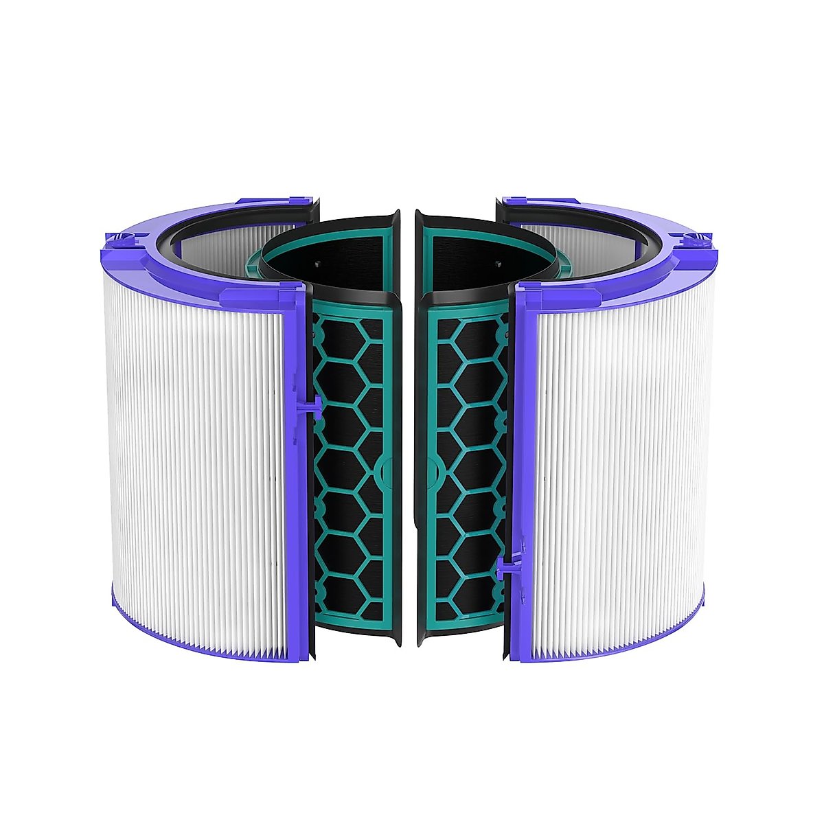 TP04 Filter Replacement Compatible with Dyson TP04 / HP04 / DP04 Air Purifier, 360 Combi Glass HEPA Carbon Filter