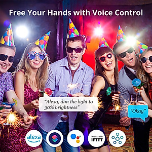 SwitchBot Smart LED Light Bulb - Color Changing Dimmable WiFi&Bluetooth Bulb Works with Alexa and Google Home, RGBCW Multicolor Warm White E26 10W 800lms Equals 60W Bulb, 2.4GHz Only, No Hub Required