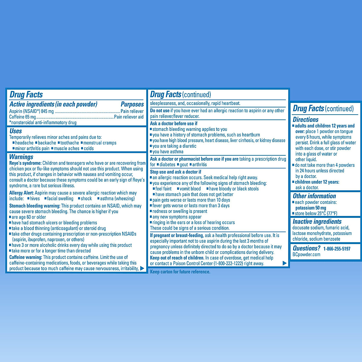 BC Pain Relief Powder, Original Strength, 24 ct (Pack of 1)