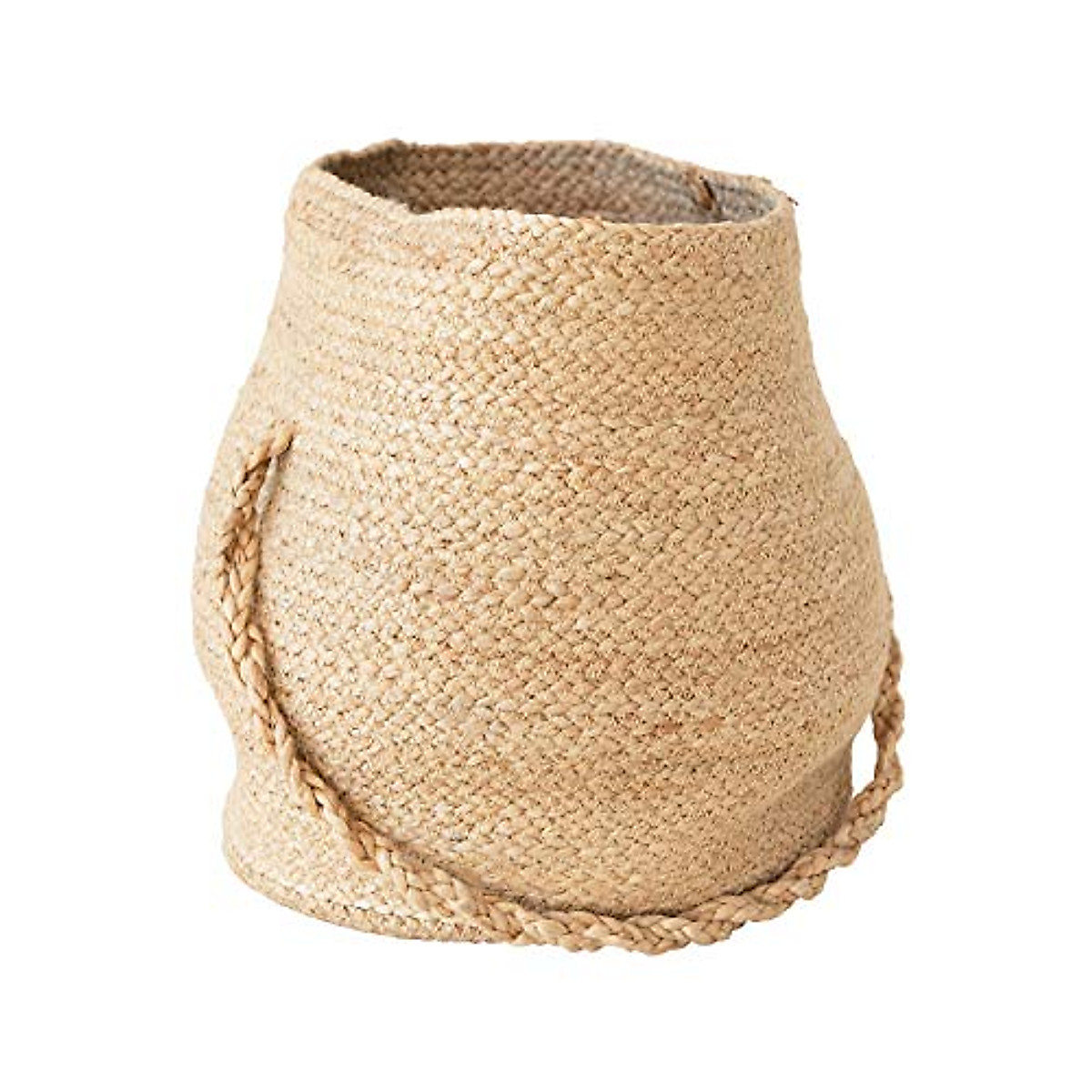Creative Co-Op Hand-Woven Jute Handle Baskets, Natural
