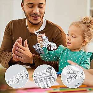 TreeGun Dinosaurs Building Blocks for Kids, 2 Models T-rex Dinosaurs Building Toy Set, STEM Creative DIY Building Toy Kit for Kid, Boy and Girl Ages 6 for Kids (906 Pieces)