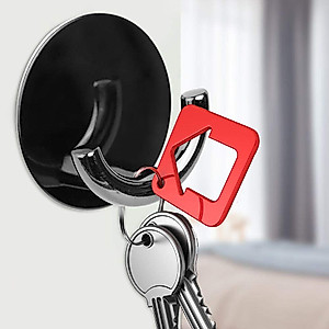 Zerodis Door Hangers Stainless Steel + Zinc Alloy Adhesive Hanger Hang Door Wall Kitchen Bathroom (Black)