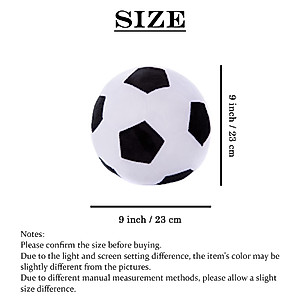 zhidiloveyou 9" Plush Soccer Ball Stuffed Toy, Plush Football Pillow Soccer Gift for Kids
