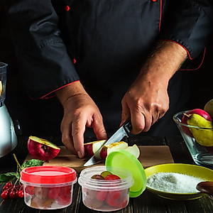 Xuelimei 18 pcs 8 oz/ 250ml Small Plastic Food Containers,Reusable Food Storage Containers with Lids Plastic Reusable Freezer Storage Containers, Leakproof & Airtight, Freezer Safe, Dishwasher Safe.