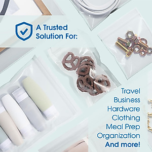 Spartan Industrial - 4” X 6” (1000 Count) 4 Mil Thick Clear Reclosable Zip Plastic Poly Bags with Resealable Lock Seal Zipper - Heavy Duty and Durable