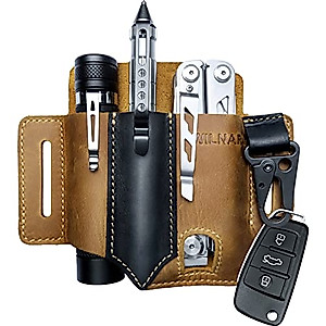 Multitool Belt Sheath, for Leatherman Multitool Sheath EDC Pocket Organizer with Belt Clip and Flashlight Sheath Multitool Pouch