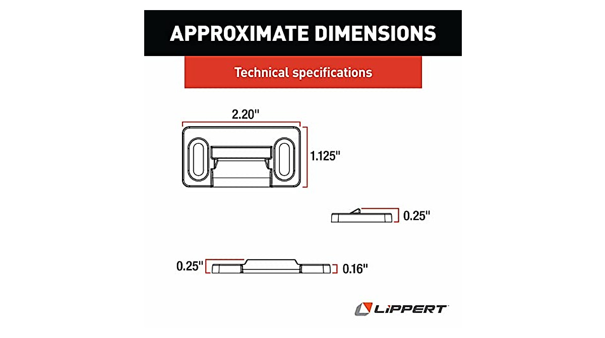 Lippert RV Entry Screen Door Frame Striker - Durable & Easy