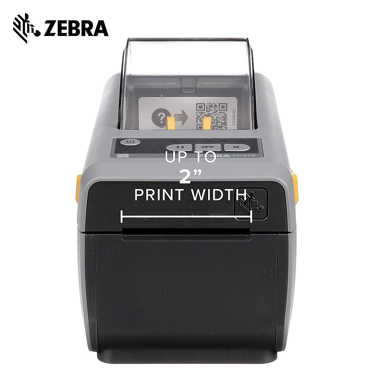 Zebra - ZD410 Direct Thermal Desktop Printer for labels, Receipts, Barcodes, Tags, and Wrist Bands - Print Width of 2 in - USB, Bluetooth, and Wifi Connectivity - ZD41022-D01W01EZ (Renewed)