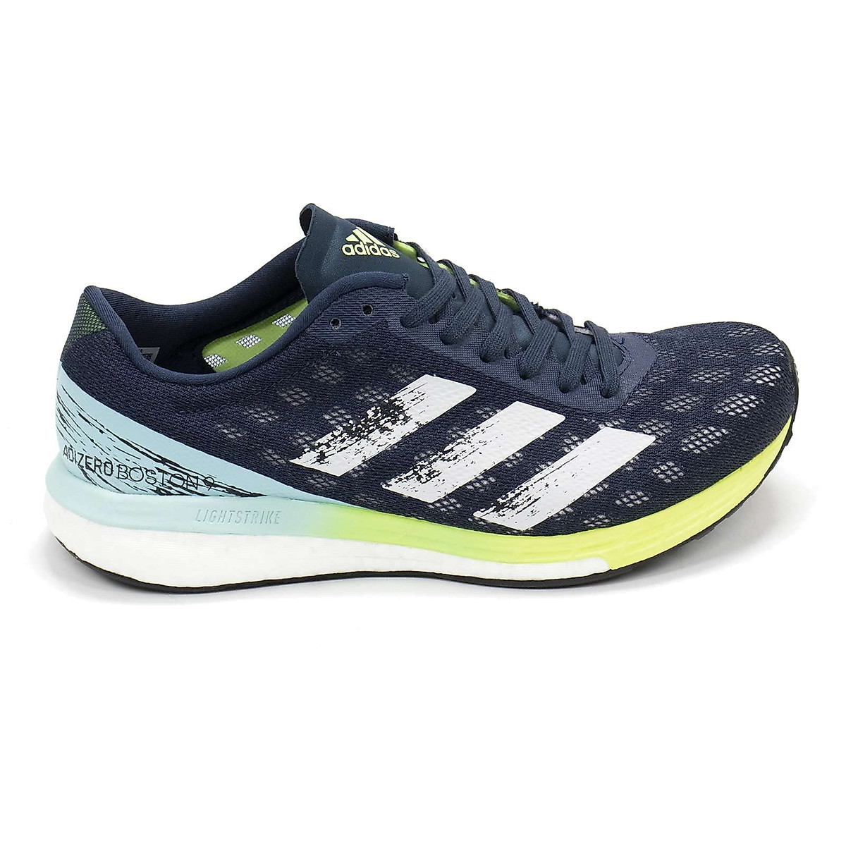 adidas Womens Adizero Boston 9 Running Sneakers Shoes - Blue,White - Size 5.5 M