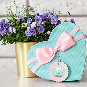 NSWDYLO Thank You Stickers, 500pcs Customized Round Labels with 4 Designs, Blue & Gold Foil, Business Gift Packaging Decoration, 1.5" Diameter