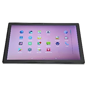 GLOGLOW 10 Inch Tablet PC, 5G WiFi 128GB Expand Support Dual Speakers 100‑240V WiFi Tablet Dual SIM Card Slot for Travel (US Plug)