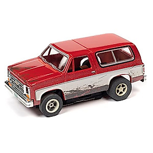 Auto World Xtraction 1977 Chevrolet Blazer (Red/White) HO Scale Slot Car