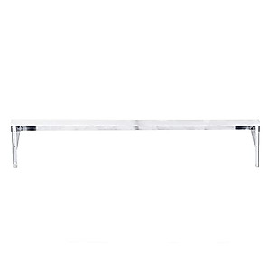 Restaurantware Kitchen Tek 12 x 60 Inch Restaurant Shelf 1 Heavy-Duty Stainless Shelf - 214-lb. Capacity Smooth Edges Stainless Steel 430 Commercial Shelf Easy To Clean Includes 2 Support Brackets
