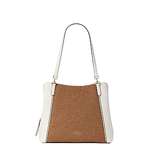 Kate Spade JACKSON STRAW MED TRIPLE Compartment Shoulder Bag Women's Handbag