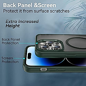 LANDEE Magnetic for iPhone 13 Mini Case Mag Safe Case Wireless Charging Cover Matte Matte Green