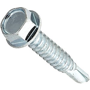The Hillman Group 47225 1/4-14-Inch x 1-1/4-Inch Washer Head Self Drilling Screw, 1-Pound, zinc