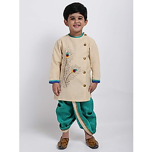 AHHAAAA Kids Ethnic Festive and Party Wear Cotton Kurta and Dhoti Pant Set for Baby boys