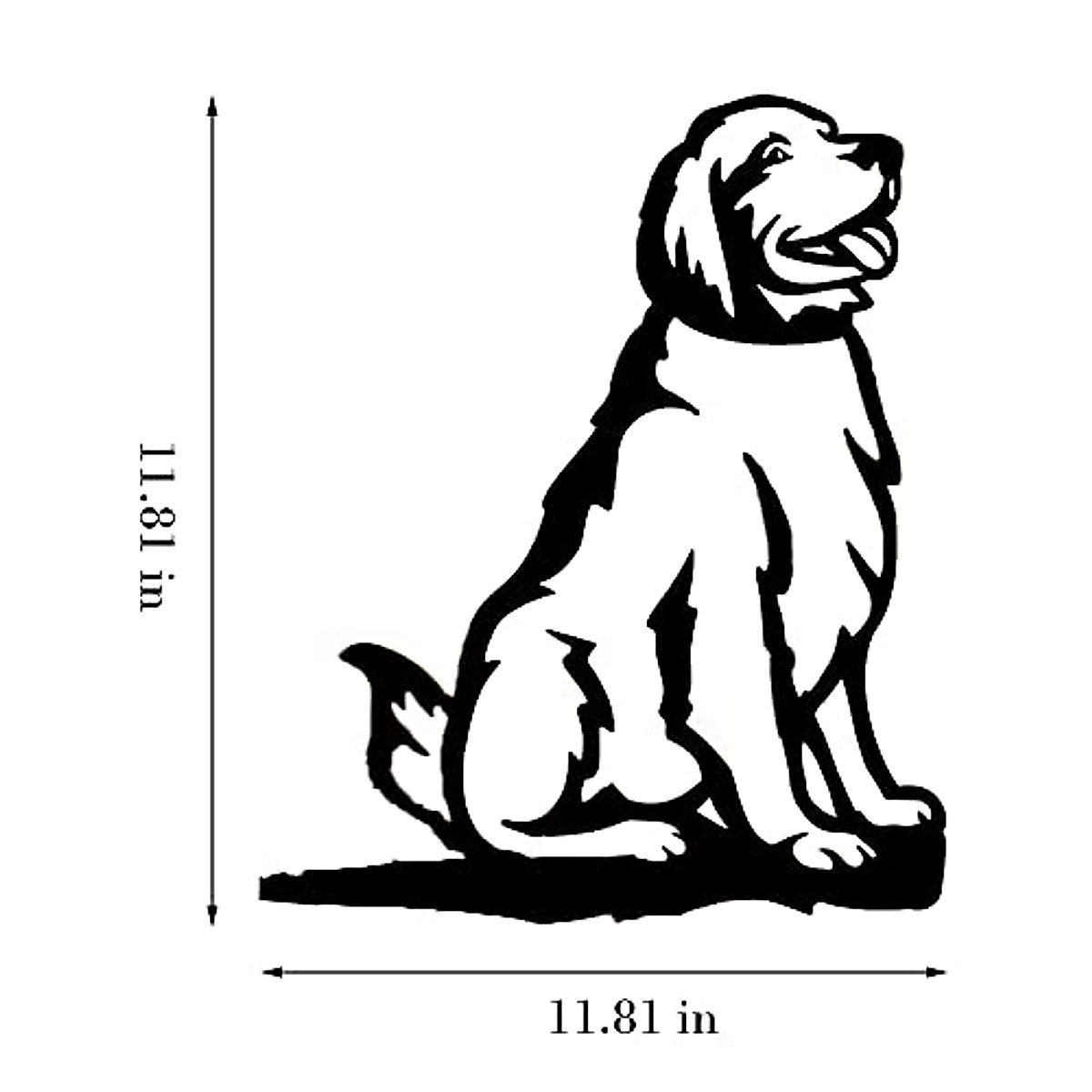 Adorable Dog Stake Decoration Yard Garden Outdoor Metal Art Dog Silhouette Decoration Steel Dogs Statue Adorable Ornament Gift (Golden Retriever)