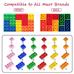 GARUNK 150 Piece Classic Big Building Bricks | Large Toy Blocks | Compatible with Most Major Brands, STEM Educational Toy Large Building Bricks Set for All Ages, Birthday Gift for Boys & Girls