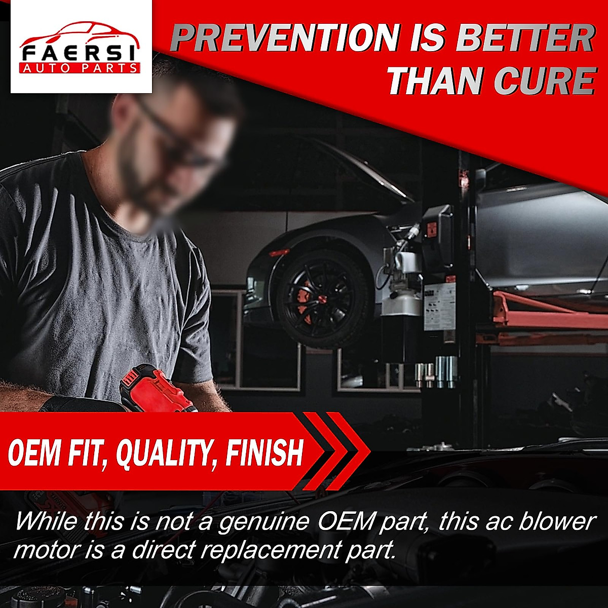 FAERSI HVAC Plastic Heater Front Blower Motor with Fan Cage 700022 Compatible with Ford, 1997-2014 E-150, 1997-2014 E-250, 1997-2016 E-350, 2000-2014 E-450, 1999-2006 Ford Econoline Van Front