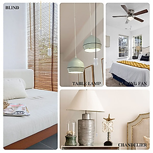 BLMHTWO 12 Pieces Blind Pull Cord Knobs, Wood Cord Tassels for Window Blinds Window Blind Cord Pulls with Beautiful Vase Shape Durable Sturdy White Cord Knobs for Curtain Craft