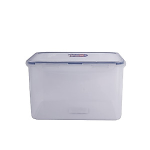 LocknLock Easy Essentials Airtight Rectangular Tall Food Storage Container 152.16-oz / 18.8 Cup, Clear