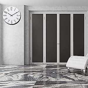 jomparis Wall Clock 12" Silent Non-Ticking Modern Style Wooden Wall Clocks Decorative for Office Home Bedroom School (White)