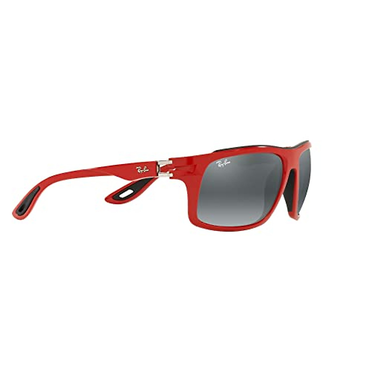 Ray-Ban RB4364M Scuderia Ferrari Collection Aviator Sunglasses, Red/Grey Mirrored Silver Gradient, 61 mm