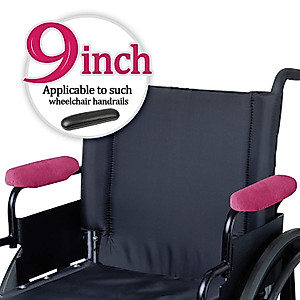Wheelchair Armrest Covers 9" Wheelchair Arm Rest Covers Wheelchair Arm Pads Wheelchair Armrest Pads Washable(WAP9-02P)