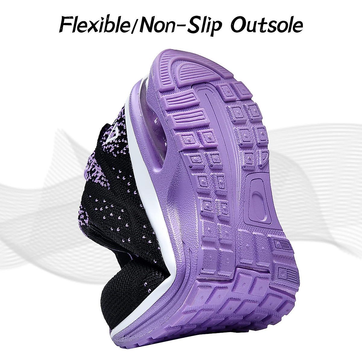 PERSOUL Air Shoes for Boys Girls Kids Children Tennis Sports Athletic Gym Running Sneakers (Violet Size 7 Toddler)