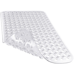 Yimobra Original Bath Tub and Shower Mat 27.5 X 15.5 Inches, Non-Slip with Drain Holes, Suction Cups, Machine Washable, Phthalate Free, No Latex, No BPA, Clear
