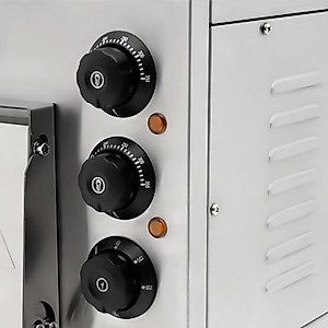 Electric Pizza Oven, Indoor Countertop Pizza Oven with Handle & Removable Tray, Adjustable Temp, Commercial Pizza Maker for Kitchen, Camping, Party