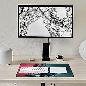 Extended Gaming Mouse pad, Large Gaming Mousepad, Cute Cartoon Desk Mat, Waterproof Anti-Dirty Skid Proof Lockrand Keyboard Mat, Computer Keyboard and Mice Combo Pads Mouse Mat, 60x30cm, 24x12 inch