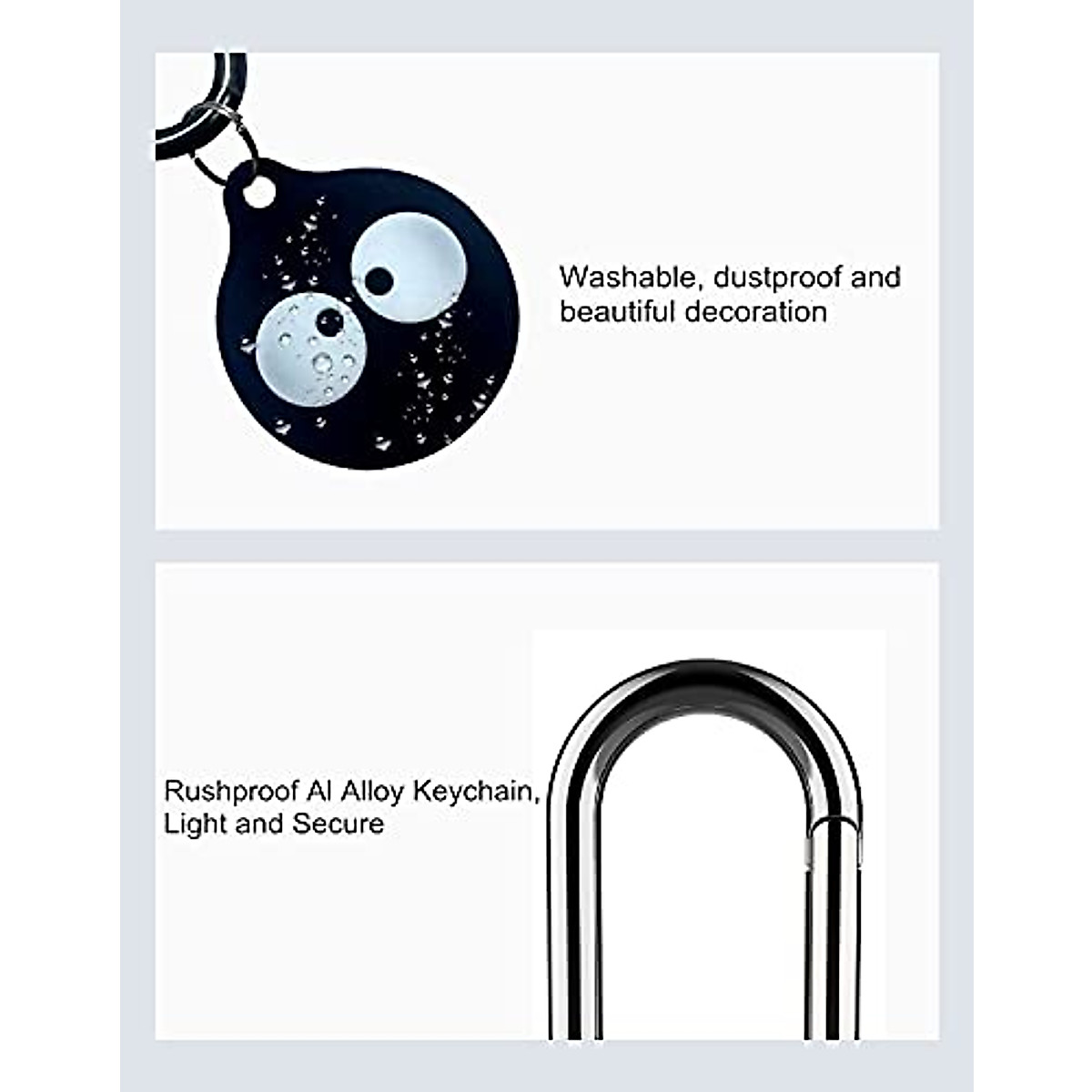 3 Pack Protective Case Compatible with Apple AirTag Cases, Cute Cartoon Silicone Protective Holder for AirTag Keychain, Pet,Luggage, Newest Design