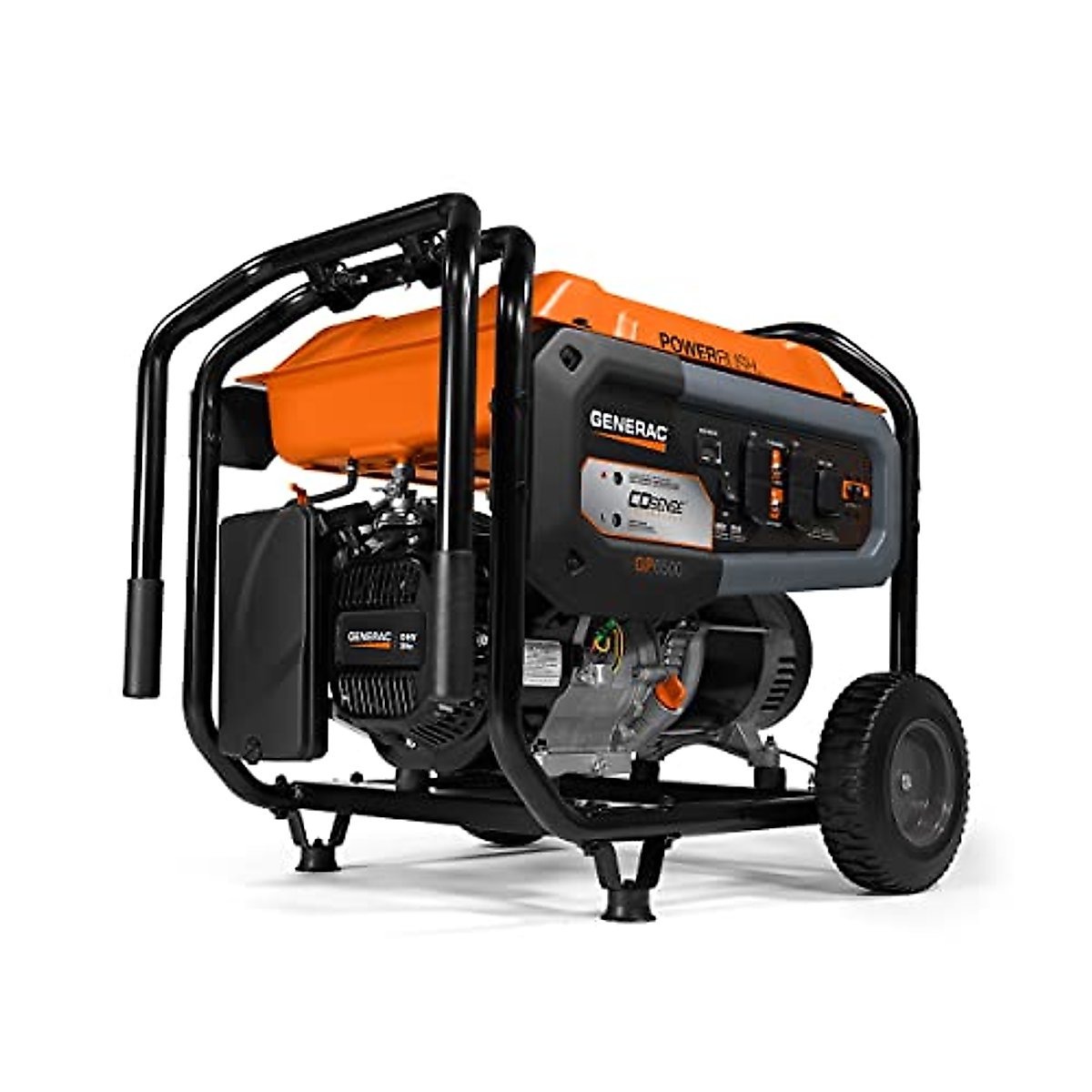 Generac 7683 GP6500 6,500-Watt Gas-Powered Portable Generator - COsense Technology - Powerrush Advanced Technology - Durable Design and Reliable Power for Emergencies and Recreation - CARB Compliant
