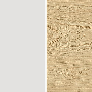 Glenwillow Home 3-PC - 42" Round Pedestal Dining Table in White + White/Natural Double X-Back Dining Chairs Dining Set