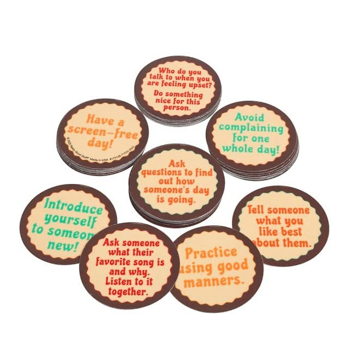 Really Good Stuff Classroom Social Interaction Chips – Set of 40 – Practice Social Skills & Communication with Others –Encourage Confidence – Social-Emotional Learning – SEL for the Home and Classroom