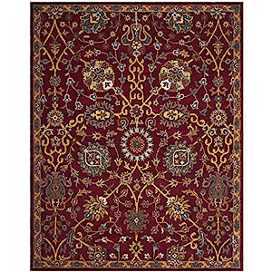 SAFAVIEH Heritage Collection 8' x 10' Red HG655A Handmade Traditional Oriental Premium Wool Area Rug
