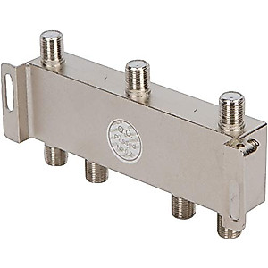 BAMF 6 Way Coaxial Cable Splitter, Bi-Directional Coax MoCA 5-2300MHz, RG6 Compatible, Nickel Plated Cable Splitter 2 Way Internet and TV Splitter, Satellite, Antenna, Analog/Digital Connections
