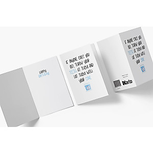 Karto Funny Birthday Card For Friend, Large 5.5 x 8.5 Happy Birthday Card For Husband, Birthday Card For Brother - Birthday Card For Sister, Mom, Dad - Teeth