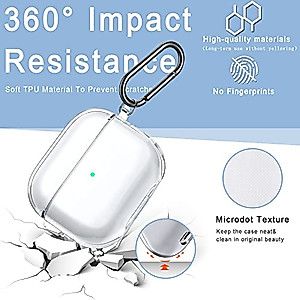 13in1 Clear Case for AirPods 3 Case Cover Accessories Set Kit, TPU Soft Silicone Protective Case for AirPods 3rd Generation Case with Keychain Compatible with Apple Air Pod 3 Gen Case Transparent