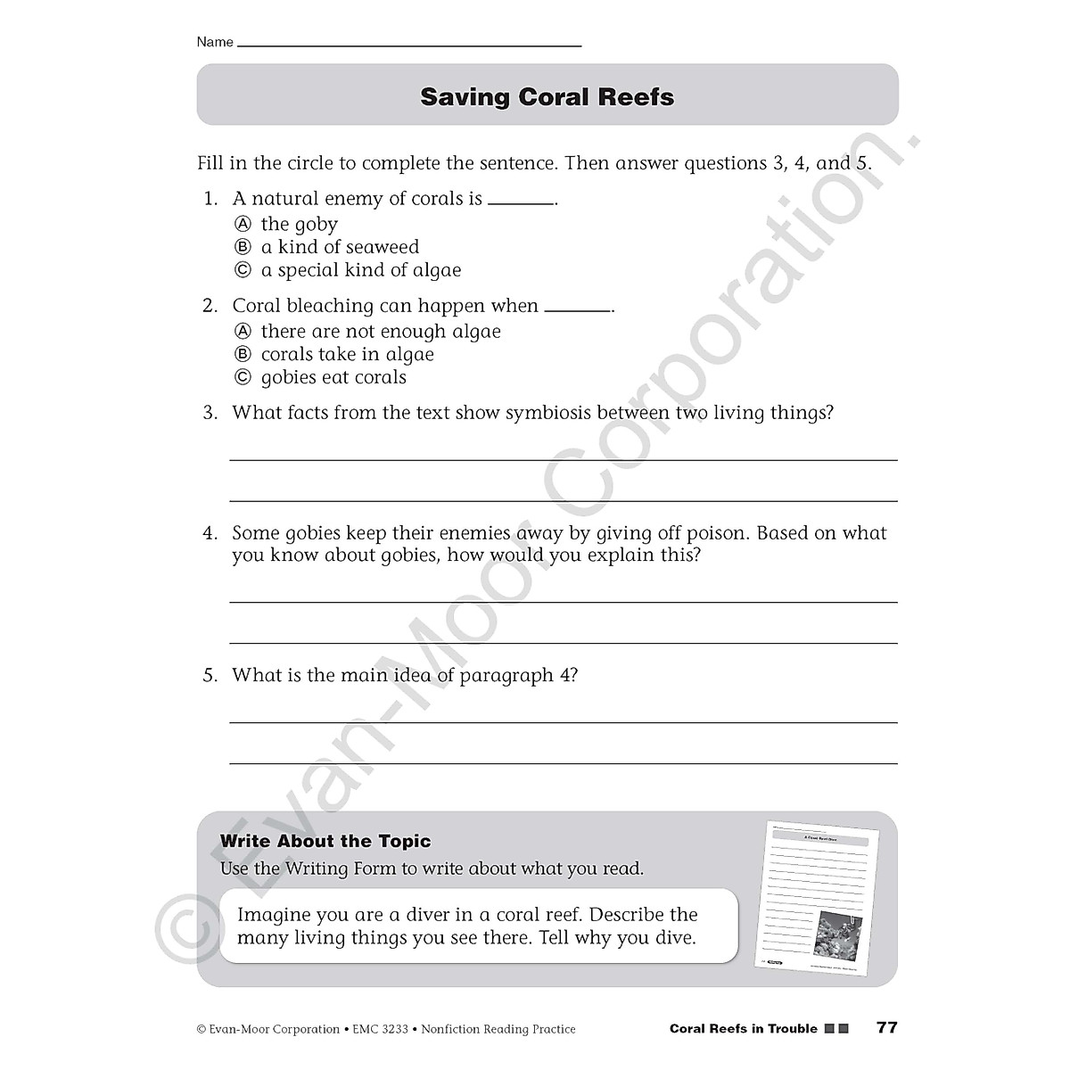 Evan-Moor Non-Fiction Reading Practice, Grade 3