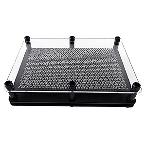 Super Z Outlet Classic 3-Dimensional Pin Art Board Metal Silver Toy for Sculptures, Children & Adults Learning Gift