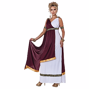California Costumes Roman Empress Outfit Large Maroon,White