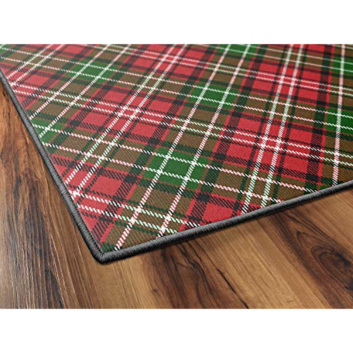 Brumlow MILLS Christmas Plaid Washable Festive Print Holiday Area Rug for Living or Dining Room, Bedroom Carpet and Kitchen Rug, 5'x8', Multicolor