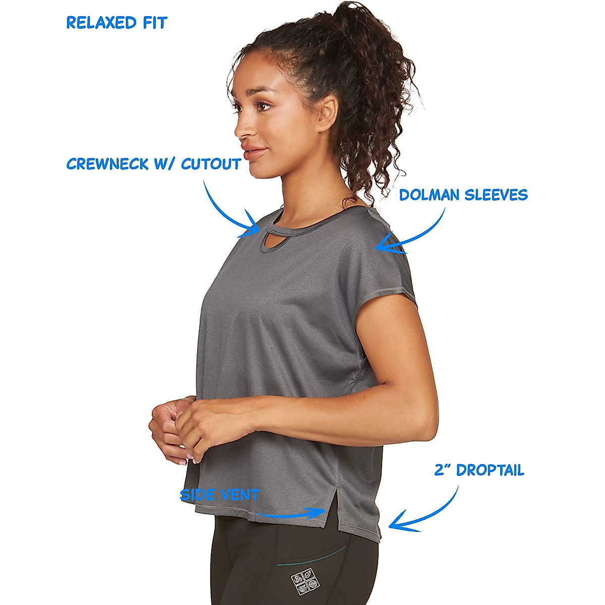 EAFW Women's Afloat Eco-Friendly Recycled Polyester Short Sleeve Tee (Black, XX-Large)